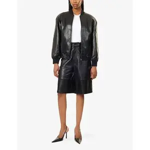 THE FRANKIE SHOP Alena Faux-leather Bomber Jacket