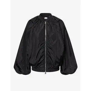 AGOLDE Raffi Balloon-sleeve Nylon Bomber Jacket - Black