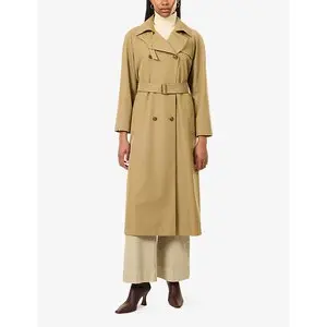 Max Mara Giusto Water Repellent Wool Blend Trench Coat