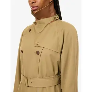 Max Mara Giusto Water Repellent Wool Blend Trench Coat