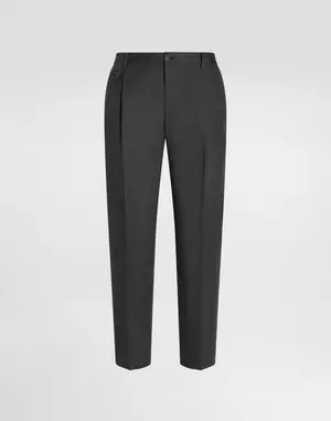 Dolce & Gabbana Washed Linen Canvas Trousers Pants And Shorts Gray - Grey