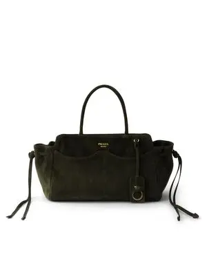Prada Carry Large Suede Bag