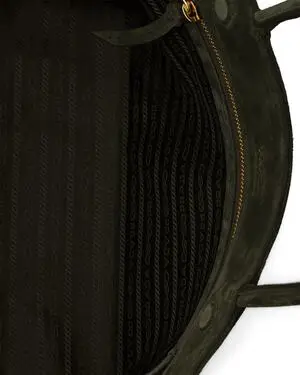 Prada Carry Large Suede Bag