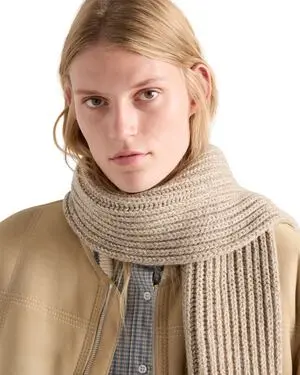 Prada Wool And Mouliné Cashmere Scarf