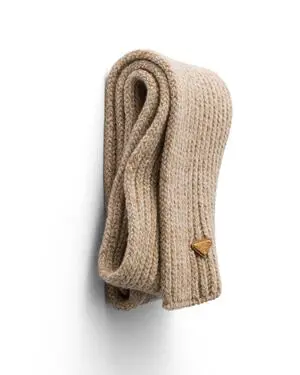 Prada Wool And Mouliné Cashmere Scarf