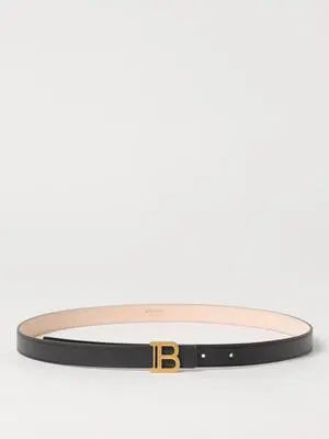 Balmain B Buckle Leather Belt - Black