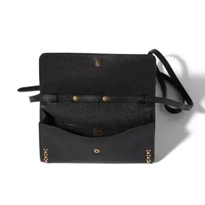 Miu Miu Leather Wallet With Shoulder Strap