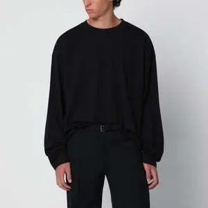 Dries Van Noten Long-sleeve Cotton T-shirt - Black