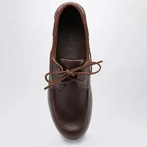 SEBAGO Owen Grained Leather Boat Shoes - Brown