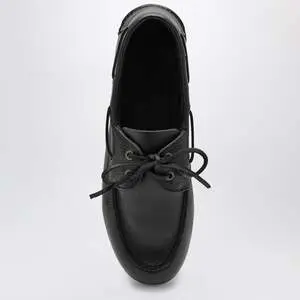SEBAGO Owen Grained Leather Boat Shoes - Black