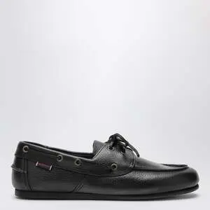 SEBAGO Owen Grained Leather Boat Shoes - Black