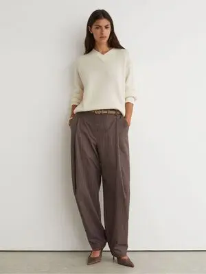 REISS Wool-cashmere V-neck Jumper - Ivory