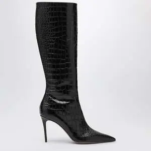 Paris Texas Vera 85 Crocodile-effect Leather Boots