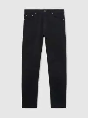 REISS Garment-dyed Stretch-cotton Slim-fit Jeans - Washed Blue