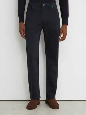 REISS Garment-dyed Stretch-cotton Slim-fit Jeans - Washed Blue