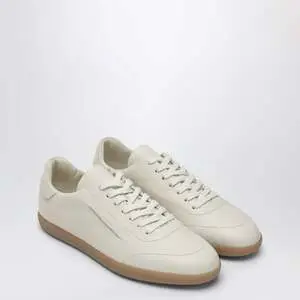 Zegna 232 Grained Leather Sneakers - White