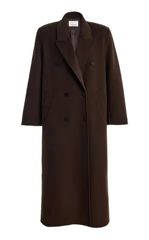 THE FRANKIE SHOP Gaia Double-breasted Wool-blend Coat