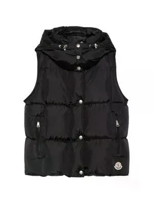 Moncler Quilted Hooded Gilet - Black