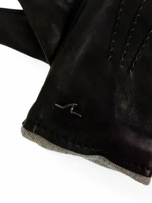 Paul & Shark Logo-detail Leather Gloves