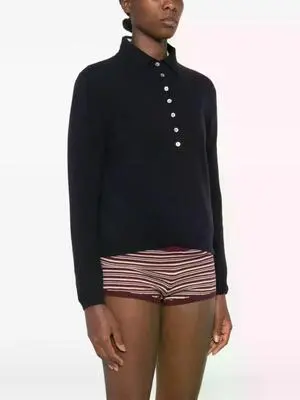 BEYOU Button-up Polo Sweater