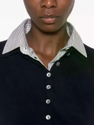 BEYOU Button-up Polo Sweater