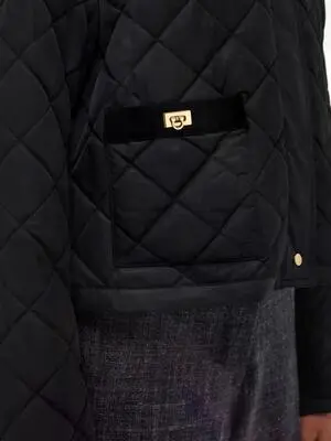 FERRAGAMO Quilted Blouson With Corduroy Collar