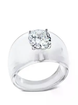 SOLO FOR DIAMONDS Diamond-embellished Dome Ring