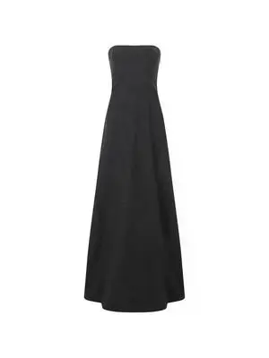 Alberta Ferretti Strapless Maxi Dress - Grey