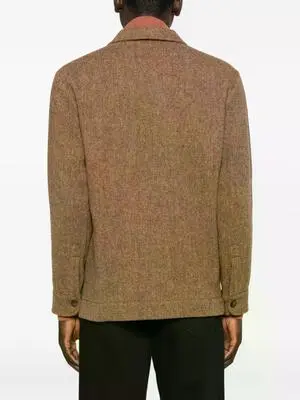 GRAN SASSO Herringbone-pattern Wool Jacket