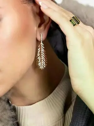 Sidney Garber Plume Diamond Earrings