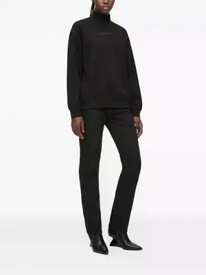Karl Lagerfeld High-rise Straight Coated Jeans - Black