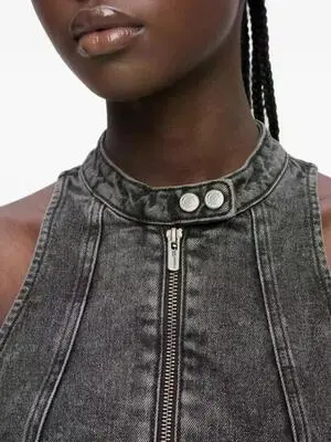 Karl Lagerfeld Sleeveless Zip-up Mini Dress