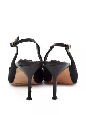 Carolina Herrera Leather Suede Pointed-toe Slingback Pumps