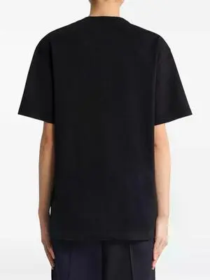Etro Cotton T-shirt With Logo Embroidery And Feather Print