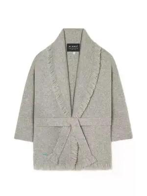 Alanui Fringed Shawl-collar Cardigan - Grey