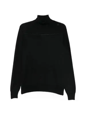 GRAN SASSO Roll-neck Wool Sweater - Black