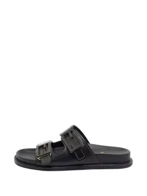 Fendi Feel Buckle Sandals - Black
