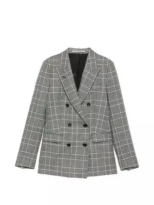 Tagliatore Check-pattern Double-breasted Blazer - Black