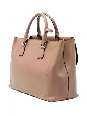 Burberry 2000-2017 Large Bonded Leather Saddle Handle Bag Satchel