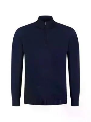 Paul & Shark Quarter-zip Knitted Sweater - Blue
