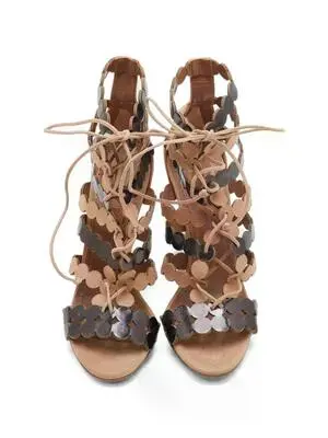 Alaïa Laser-cut Scalloped Sandals