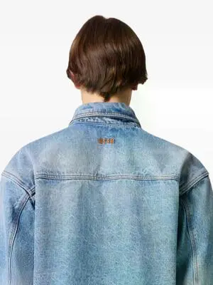 MSGM Neck-tie Denim Shirt