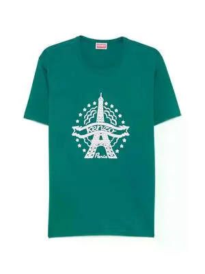Kenzo Eiffel Tower Graphic-print T-shirt - Green