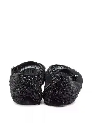LE SILLA Mary Jane Crystal-embellished Ballet Flats