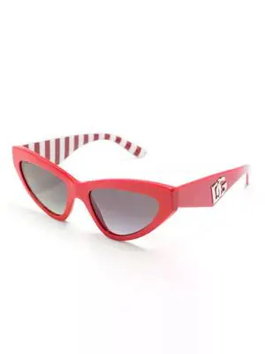 Dolce & Gabbana Acetate Crossed Cat-eye Sunglasses