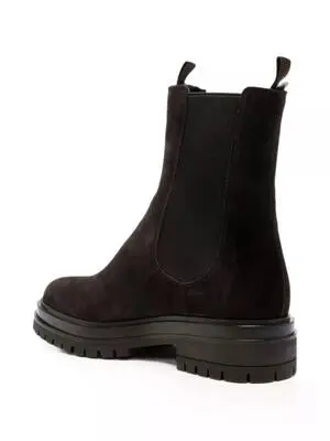 GIANVITO ROSSI Suede Lug-sole Chelsea Boots