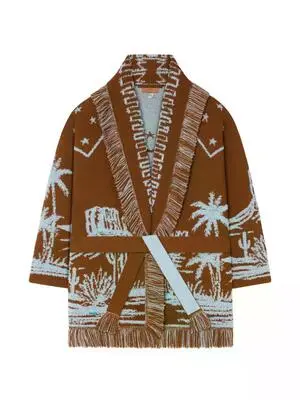 Alanui Canyon Spirit Jacquard-knit Cardigan