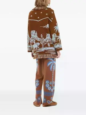 Alanui Canyon Spirit Jacquard-knit Cardigan