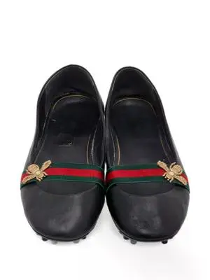Gucci Bayadere Bee Ballet Flats - Black