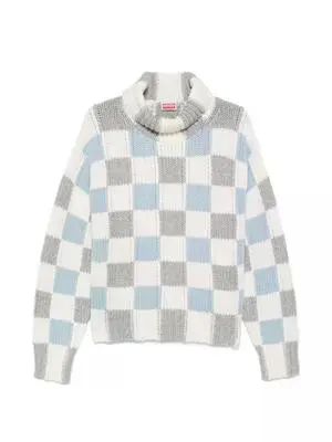 Kenzo Checkerboard Roll Neck Sweater